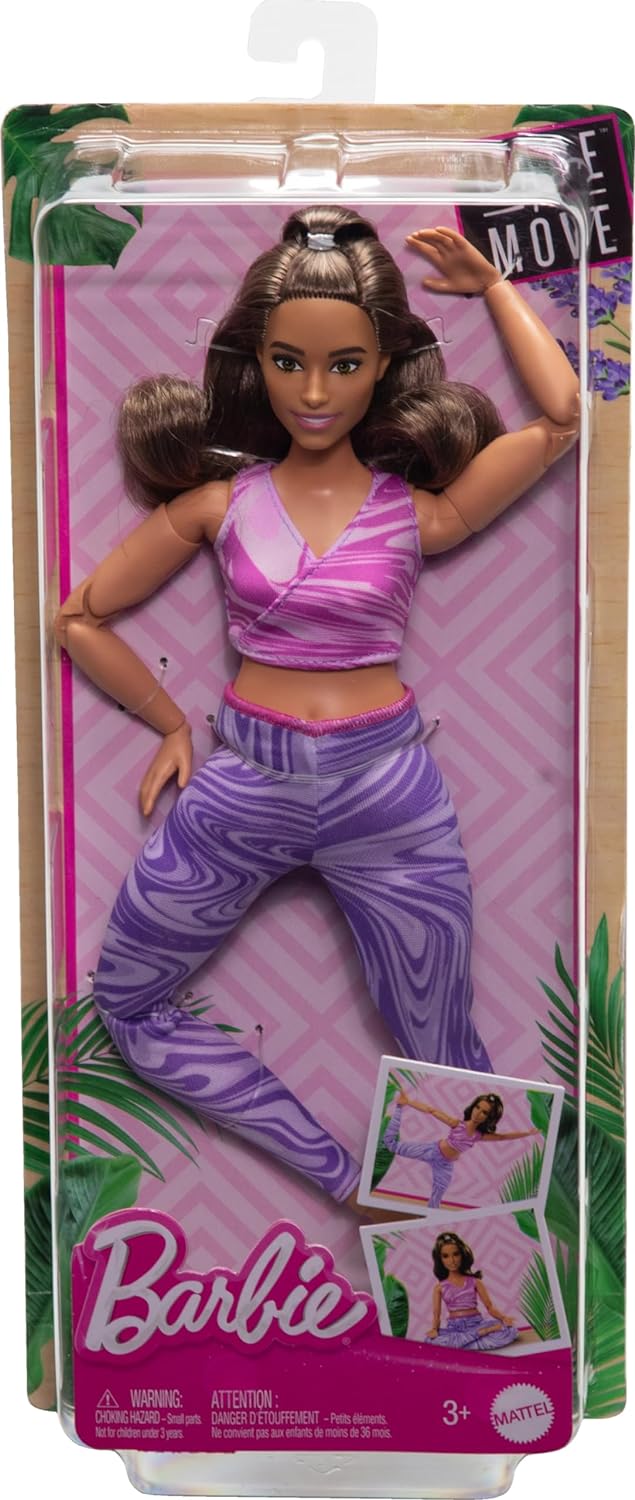Barbie 2023 Made to Move Yoga Pink and Purple