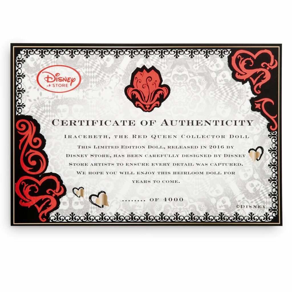 Disney Limited Edition Live Action Iracebeth The Red Queen Doll
