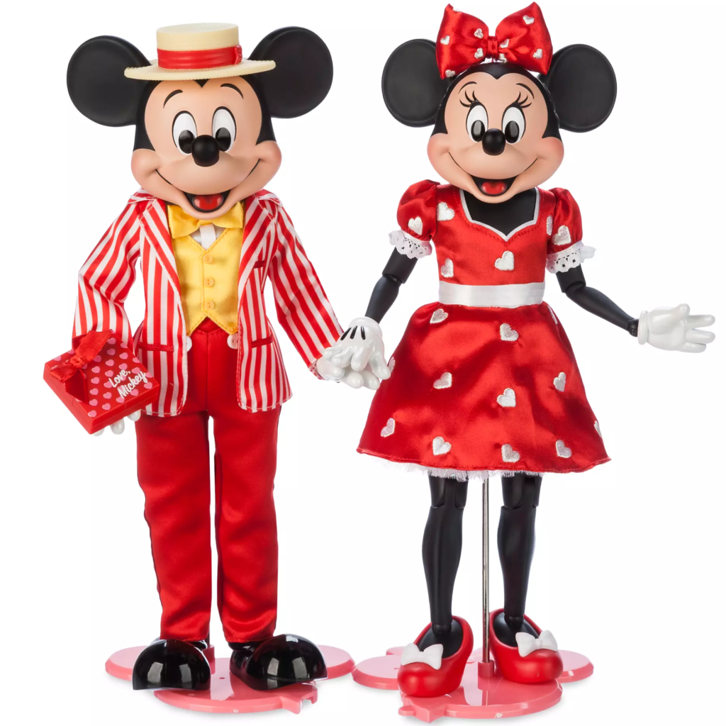 Disney Designer Collection Mickey Mouse 2024 Valentines Day Doll Set