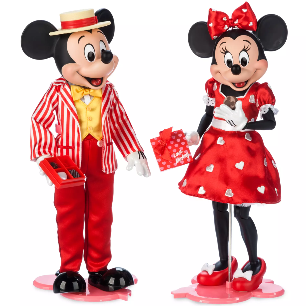 Disney Designer Collection Mickey Mouse 2024 Valentines Day Doll Set
