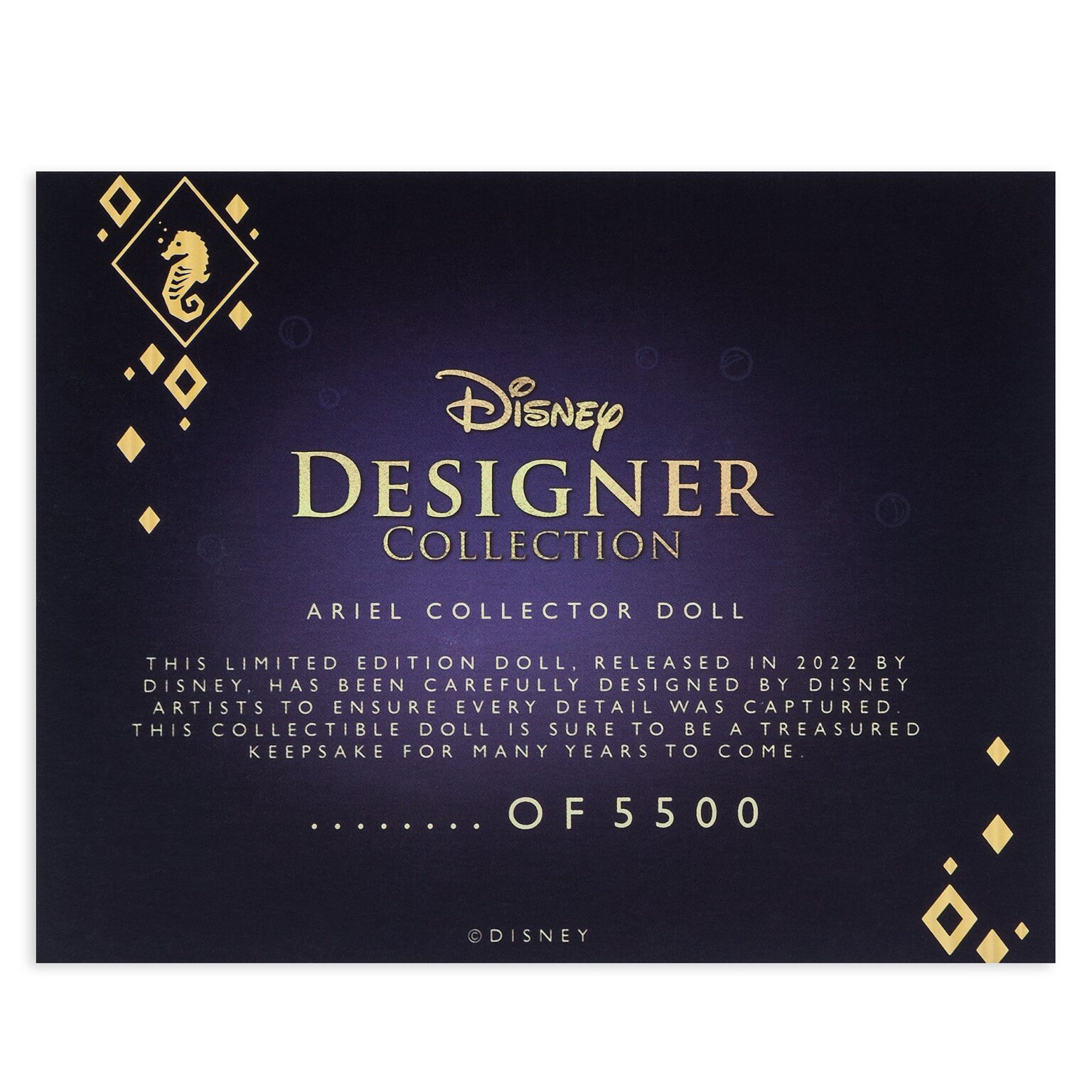Disney Designer Collection Ultimate Princess Celebration Ariel Doll 2022